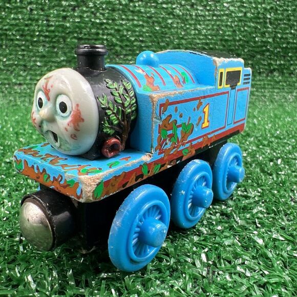 Toys | Thomas Friends Wooden Railway Train Tank Mud Covered Thomas ...
